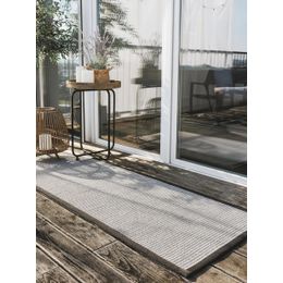 benuta Nest In- & Outdoor-L&auml;ufer Nandi Grau 70x200 cm - Teppich f&uuml;r Balkon, Terrasse & Garten