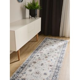 benuta Basic L&auml;ufer f&uuml;r Flur George Cream/Grau 80x240 cm