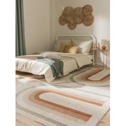 benuta Pop Kurzflor Teppich Ida Multicolor 80x150 cm - Bunter Teppich f&uuml;r Wohnzimmer