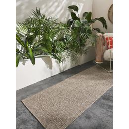 benuta Nest In- & Outdoor-L&auml;ufer Naoto Beige 80x240 cm - Teppich f&uuml;r Balkon, Terrasse & Garten