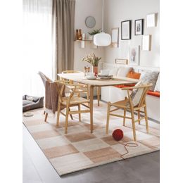 benuta Nest Kurzflor Teppich Ash Cream/Beige 120x170 cm - Moderner Kurzflor-Teppich f&uuml;r Wohnzimmer