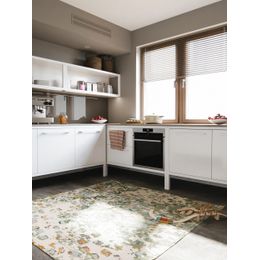 benuta Nest Kurzflor Teppich Casa Multicolor 200x200 cm - Bunter Teppich f&uuml;r Wohnzimmer