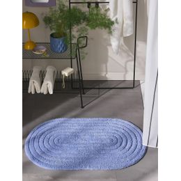 benuta Pop - Badteppich f&uuml;r Badezimmer - Badematte Nia Blau 70x120 cm