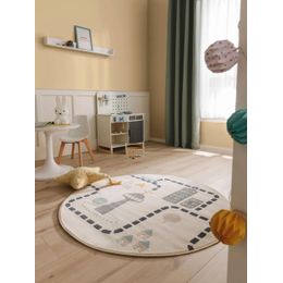 Lytte Kinderteppich Juno Beige &oslash; 120 cm - Teppich f&uuml;r Kinderzimmer
