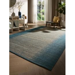 benuta Pure Juteteppich Tulsi Blau 120x170 cm - Naturfaserteppich aus Jute