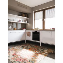 benuta Nest Kurzflor Teppich Casa Multicolor 200x200 cm - Bunter Teppich f&uuml;r Wohnzimmer