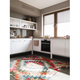 benuta Nest Kurzflor Teppich Casa Multicolor 200x200 cm - Bunter Teppich f&uuml;r Wohnzimmer