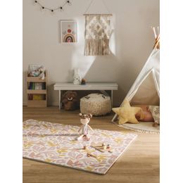 Lytte Spielmatte Flora Rosa 120x180 cm - Hochwertige Krabbelmatte, Puzzlematte aus EVA-Schaumstoff