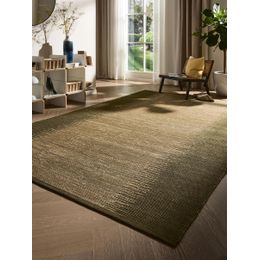 benuta Pure Juteteppich Tulsi Gr&uuml;n 80x150 cm - Naturfaserteppich aus Jute