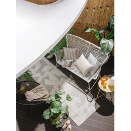 benuta Nest In- & Outdoor-L&auml;ufer Bronco Grau 80x250 cm - Teppich f&uuml;r Balkon, Terrasse & Garten