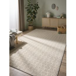 benuta Nest Kurzflor Teppich Lilibeth Cream 80x150 cm - Moderner Kurzflor-Teppich f&uuml;r Wohnzimmer