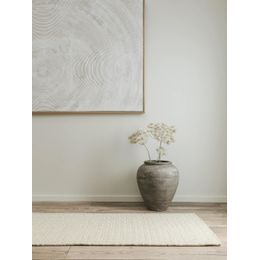 benuta Finest Wollteppich L&auml;ufer f&uuml;r Flur Hector Beige 70x200 cm - Naturfaserteppich aus Wolle