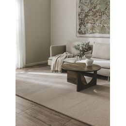 benuta Pure Wollteppich Dawn Beige 120x170 cm - Naturfaserteppich aus Wolle