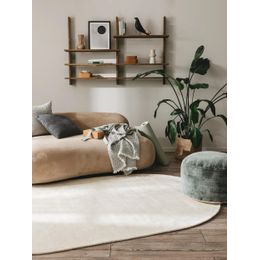 benuta Pure Viskoseteppich Nova Cream 150x230 cm - Moderner Kurzflor-Teppich f&uuml;r Wohnzimmer