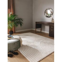 benuta Nest Kurzflor Teppich Eve Cream/Beige 200x290 cm - Moderner Kurzflor-Teppich f&uuml;r Wohnzimmer