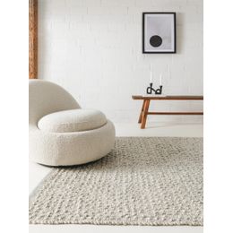 benuta Pure Wollteppich Lana Grau 160x230 cm - Naturfaserteppich aus Wolle