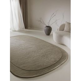 benuta Pure Wollteppich Shape Hellgr&uuml;n 160x230 cm - Naturfaserteppich aus Wolle