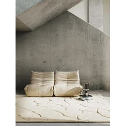 benuta Finest Wollteppich Mattia Cream/Beige 160x230 cm - Naturfaserteppich aus Wolle