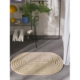 benuta Pop - Badteppich f&uuml;r Badezimmer - Badematte Nia Beige 50x80 cm