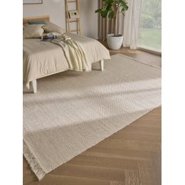 benuta Pure Wollteppich Lars Cream 120x170 cm - Naturfaserteppich aus Wolle