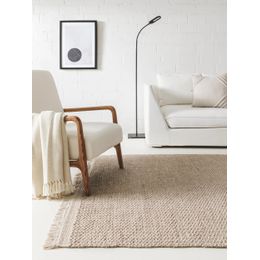 benuta Pure Wollteppich Lana Beige 120x170 cm - Naturfaserteppich aus Wolle