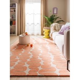 benuta Pop Kurzflor Teppich Ally Orange 120x170 cm - Moderner Kurzflor-Teppich f&uuml;r Wohnzimmer