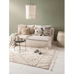 benuta Pop Kurzflor Teppich Oyo Cream 200x290 cm - Moderner Kurzflor-Teppich f&uuml;r Wohnzimmer