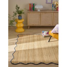 benuta Pop Juteteppich Mambo Blau 120x170 cm - Naturfaserteppich aus Jute