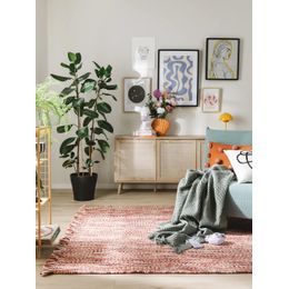 benuta Pop Kurzflor Teppich Runa Rot 60x100 cm - Moderner Kurzflor-Teppich f&uuml;r Wohnzimmer