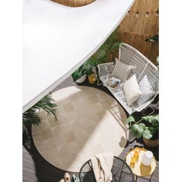 benuta Nest In- & Outdoor-Teppich Bronco Cream &oslash; 160 cm - Teppich f&uuml;r Balkon, Terrasse & Garten