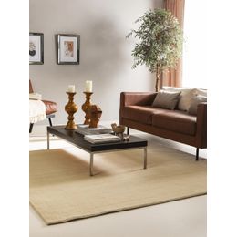 benuta Nest Wollteppich Jamal Cream 160x230 cm - Naturfaserteppich aus Wolle