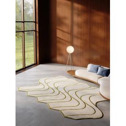 benuta Finest Kurzflor Teppich Nami Cream 160x230 cm - Moderner Kurzflor-Teppich f&uuml;r Wohnzimmer