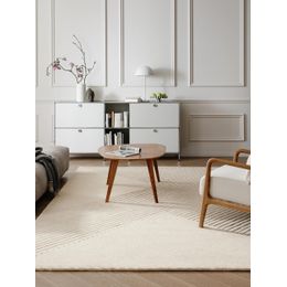 benuta Pure Wollteppich Yanis Ivory 160x230 cm - Naturfaserteppich aus Wolle