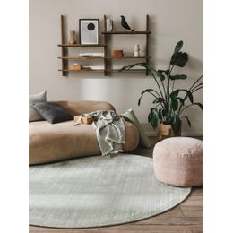 benuta Pure Viskoseteppich Nova Mint &oslash; 120 cm - Moderner Kurzflor-Teppich f&uuml;r Wohnzimmer