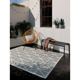 benuta Pop In- & Outdoor-Teppich Orion Grau 120x170 cm - Teppich f&uuml;r Balkon, Terrasse & Garten