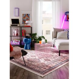benuta Pop Kurzflor Teppich Toulouse Multicolor 120x170 cm - Bunter Teppich f&uuml;r Wohnzimmer