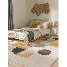 benuta Pop Kurzflor Teppich Ida Multicolor 120x170 cm - Bunter Teppich f&uuml;r Wohnzimmer
