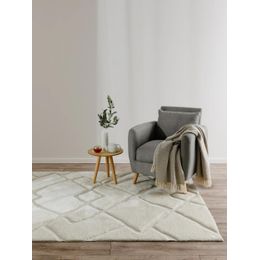 benuta Basic Kurzflor Teppich Elvy Cream 120x170 cm - Moderner Kurzflor-Teppich f&uuml;r Wohnzimmer