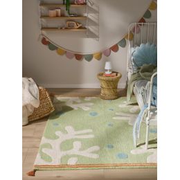 Lytte Waschbarer Kinderteppich Marine Multicolor/Gr&uuml;n 140x200 cm - Waschbarer Teppich f&uuml;r Kinderzimmer