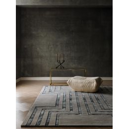 benuta Finest Kurzflor Teppich Parker Grau 200x300 cm - Moderner Kurzflor-Teppich f&uuml;r Wohnzimmer