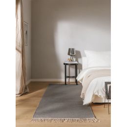 benuta Pop Kurzflor Teppich Liv Grau 80x250 cm - Moderner Kurzflor-Teppich f&uuml;r Wohnzimmer