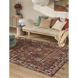benuta Pop Waschbarer Kurzflor Teppich Mara Rot 80x150 cm - Moderner Kurzflor-Teppich f&uuml;r Wohnzimmer
