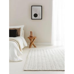 benuta Pure Wollteppich Dina Cream 120x170 cm - Naturfaserteppich aus Wolle