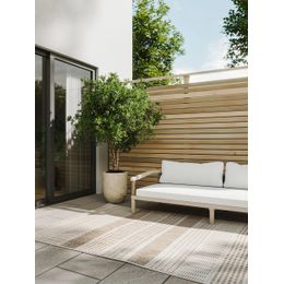 benuta Basic In- & Outdoor-Teppich Kaleo Cream/Beige 120x170 cm - Teppich f&uuml;r Balkon, Terrasse & Garten