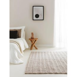 benuta Pure Wollteppich Dina Beige 120x170 cm - Naturfaserteppich aus Wolle