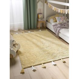 Lytte Waschbarer Kinderteppich Malu Gelb 80x120 cm - Waschbarer Teppich f&uuml;r Kinderzimmer