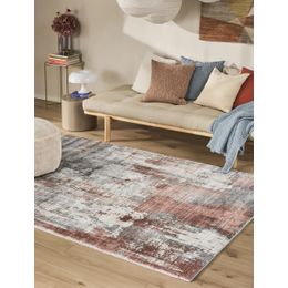 benuta Pop Waschbarer Teppich Mara Rosa 120x170 cm - Vintage-Stil Teppich im Used-Look