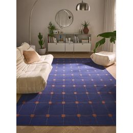 benuta Pure Wollteppich Grady Blau 120x170 cm - Naturfaserteppich aus Wolle