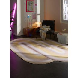 benuta Pop Waschbarer Kurzflor Teppich Luna Gelb 120x170 cm - Moderner Kurzflor-Teppich f&uuml;r Wohnzimmer