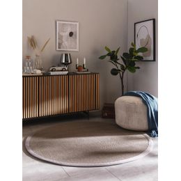 benuta Nest Sisal Teppich Sana Grau &oslash; 150 cm rund - Naturfaserteppich aus Sisal